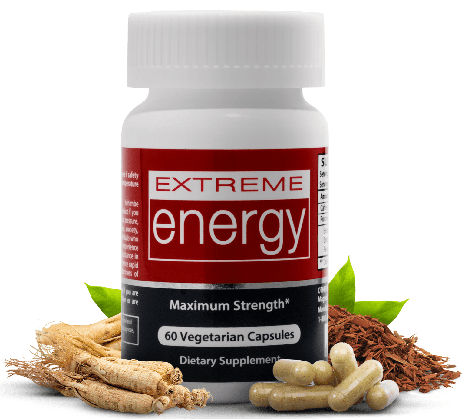 Herbal Nitro Extreme Energy Pills - Maximum Strength Energy Supplement